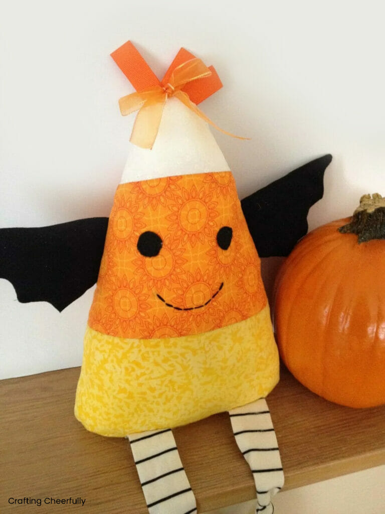 Candy Corn Stuffie - Free Halloween Sewing Pattern - Crafting Cheerfully