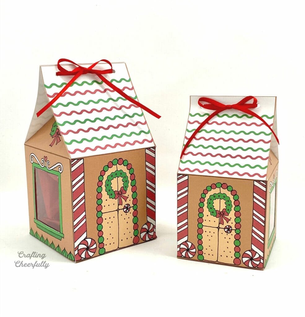Gingerbread House Treat Boxes - Crafting Cheerfully