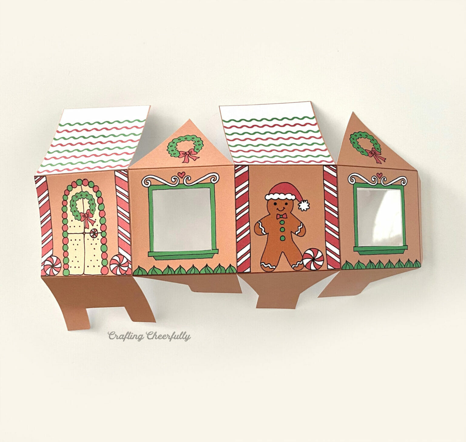 Gingerbread House Treat Boxes - Crafting Cheerfully