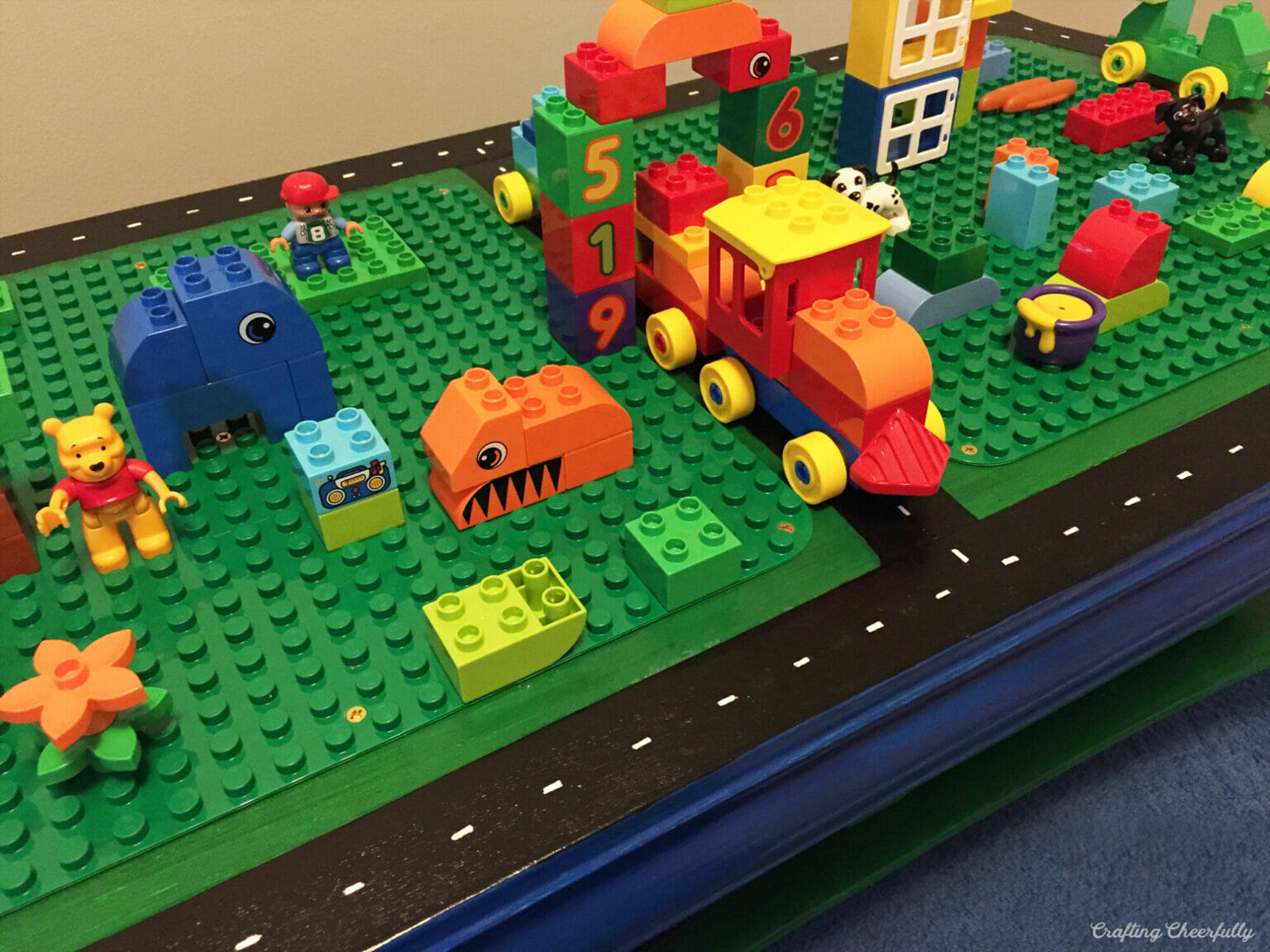 DIY LEGO DUPLO Table with Storage Space - Crafting Cheerfully