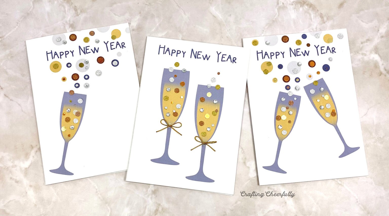 Free Printable Happy New Year Cards - Crafting Cheerfully