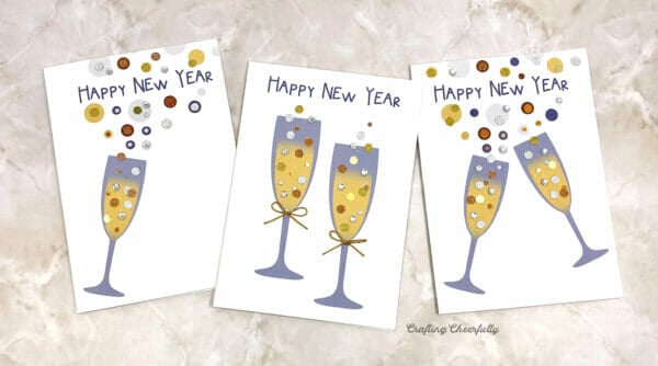Free Printable Happy New Year Cards - Crafting Cheerfully