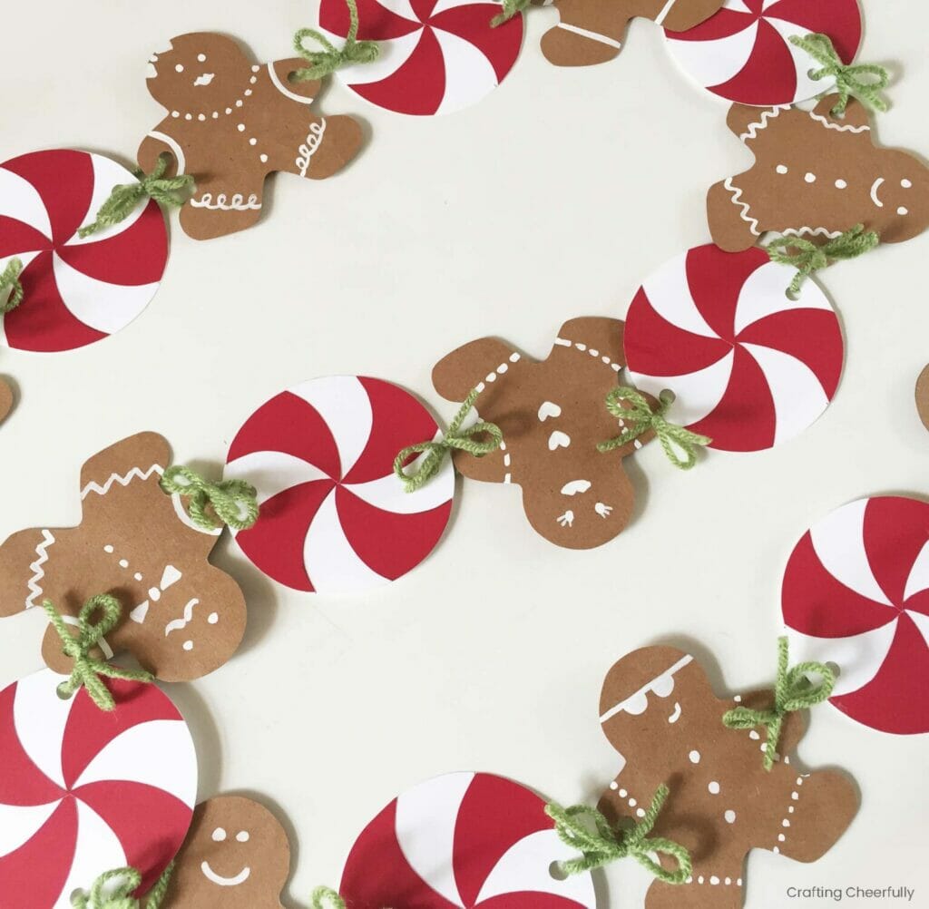 DIY Gingerbread Banner - Free Template! - Crafting Cheerfully