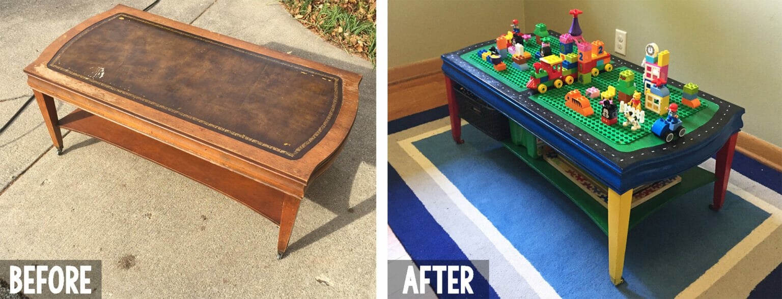 DIY LEGO DUPLO Table with Storage Space - Crafting Cheerfully