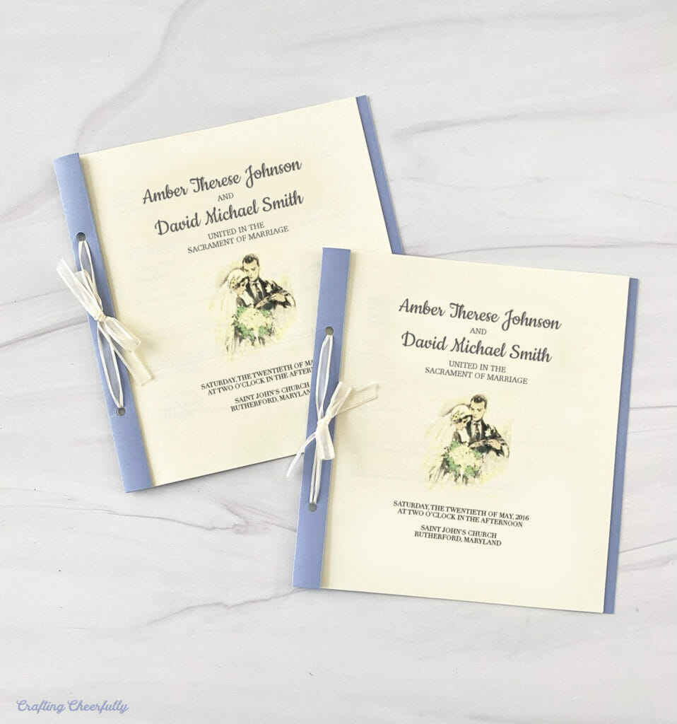 DIY Wedding Ceremony Programs - Crafting Cheerfully