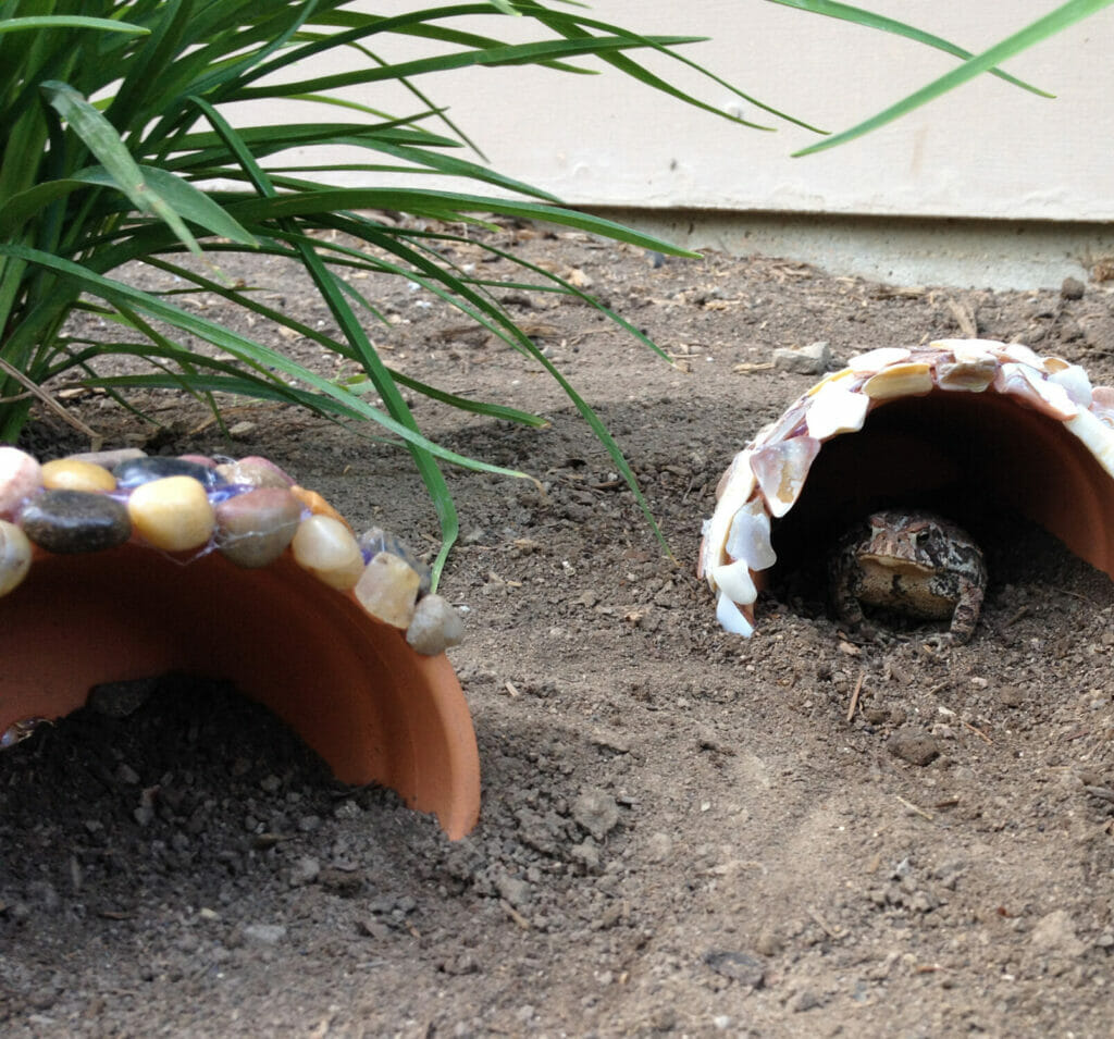DIY Toad Houses using Clay Pots - Crafting Cheerfully