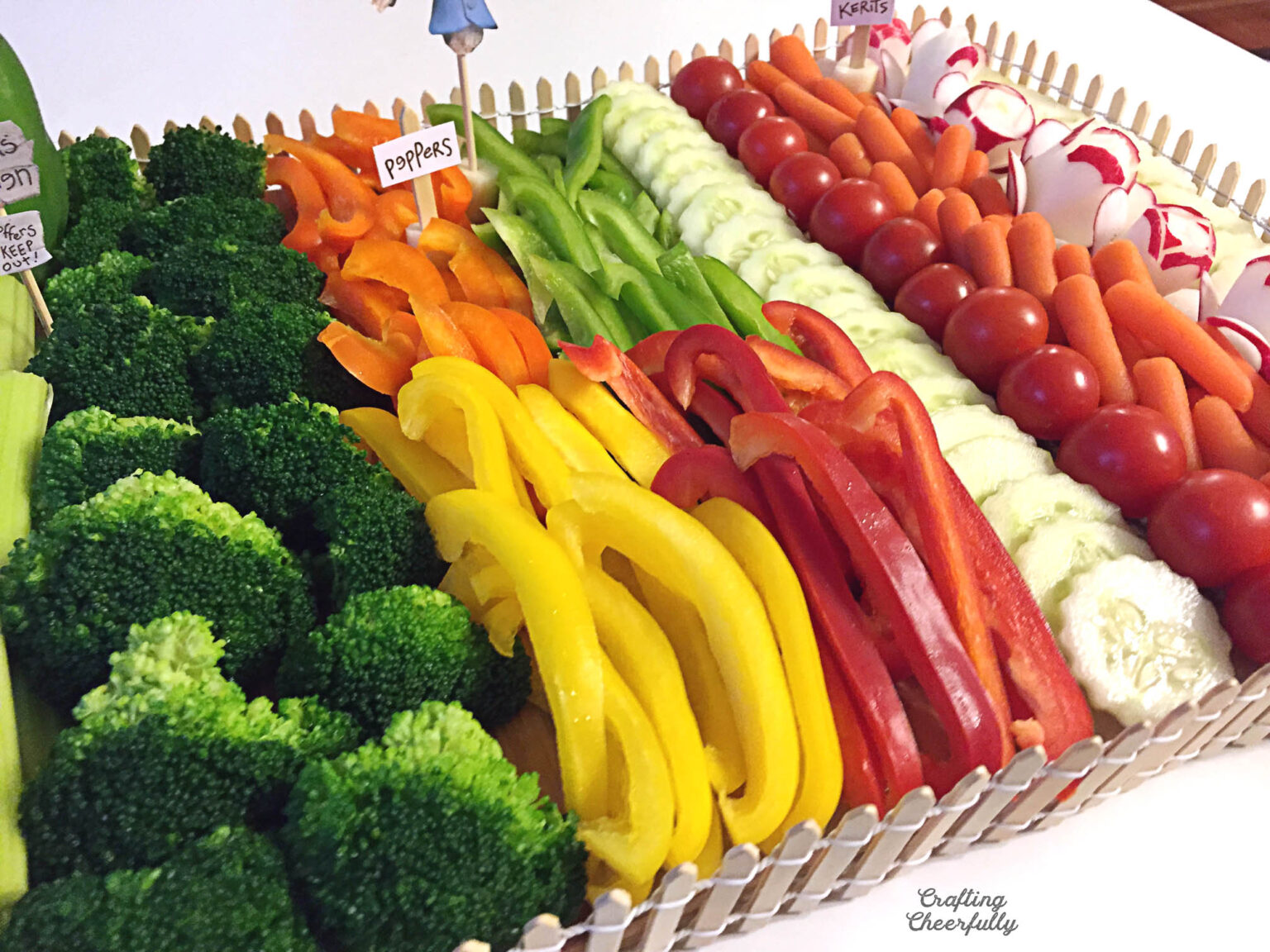 DIY Garden-Themed Vegetable Platter - Crafting Cheerfully