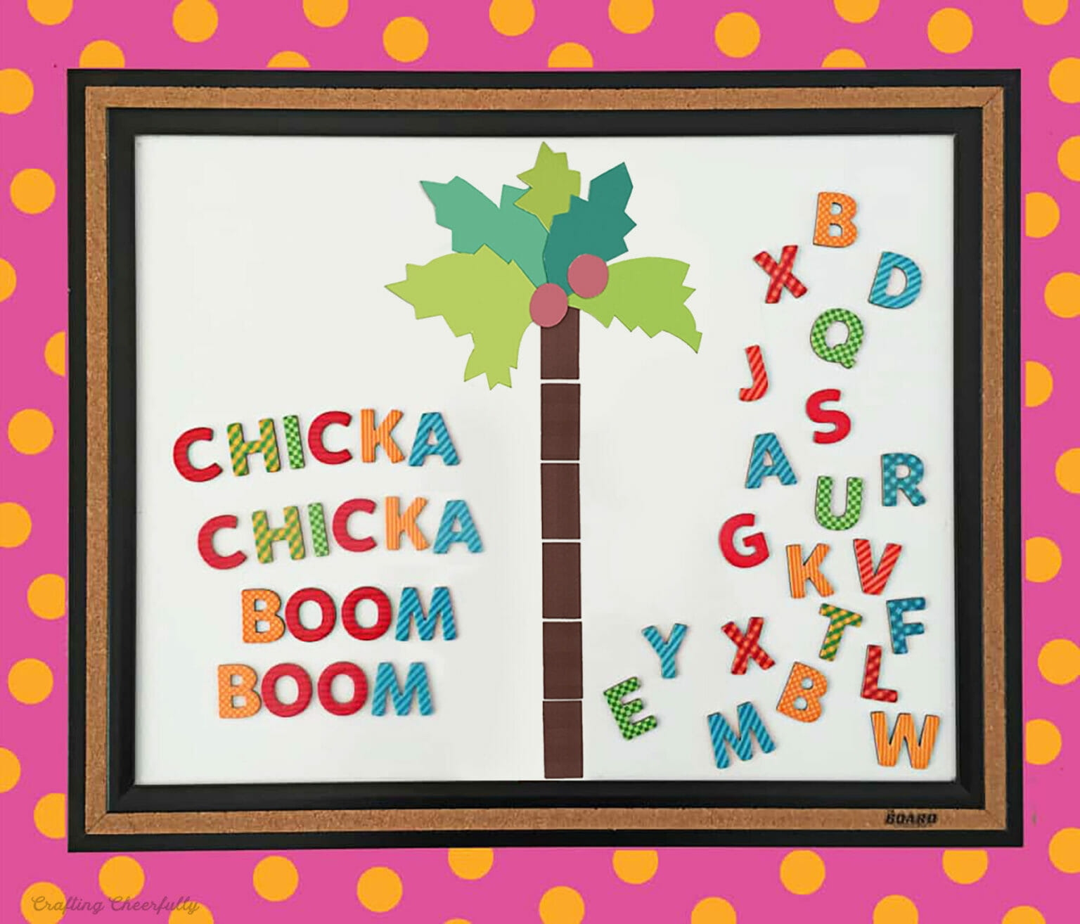 Chicka Chicka Boom Boom ABC Learning Board - Crafting Cheerfully