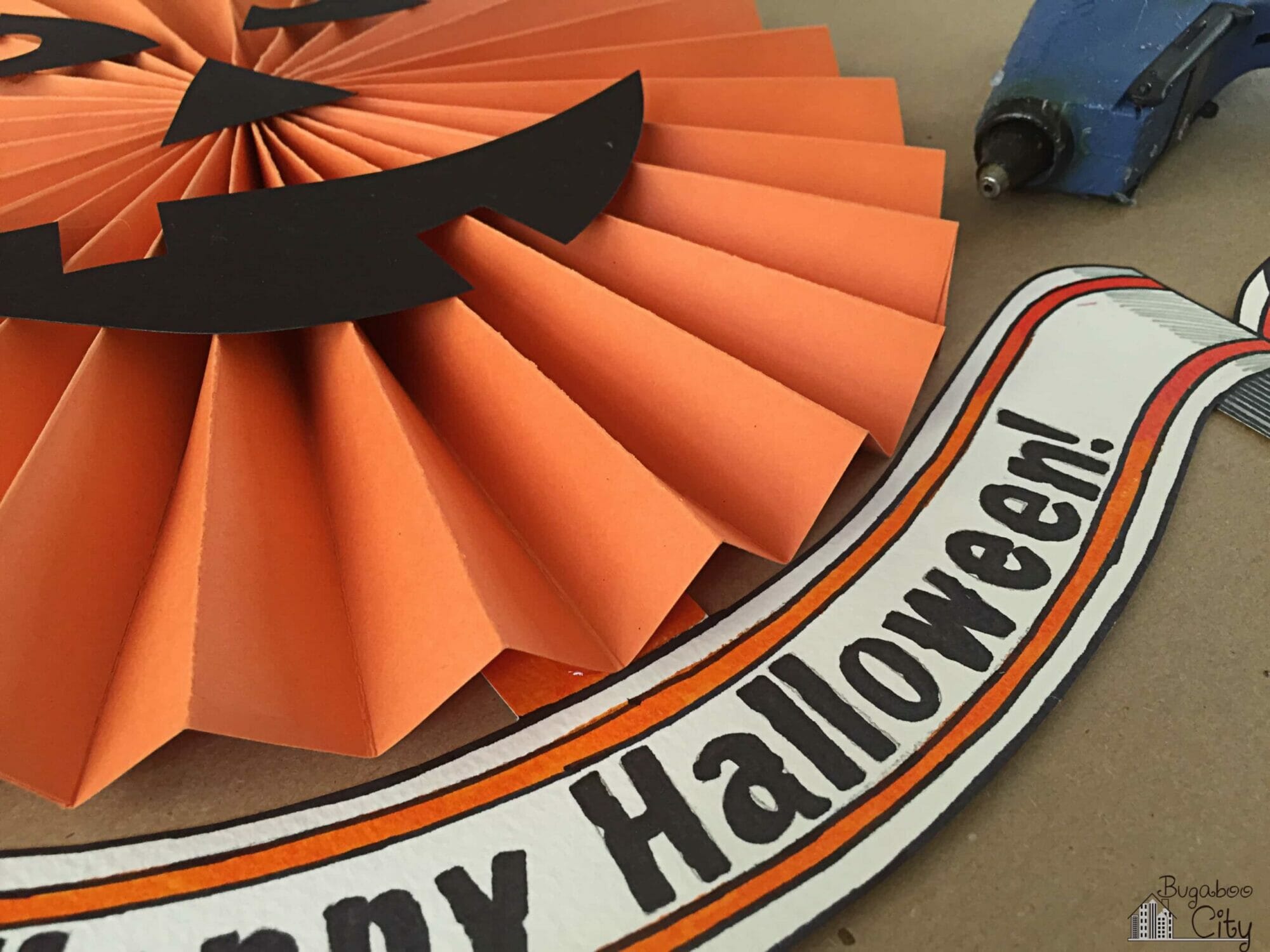 DIY Paper Pumpkin Wreath for Halloween - Crafting Cheerfully