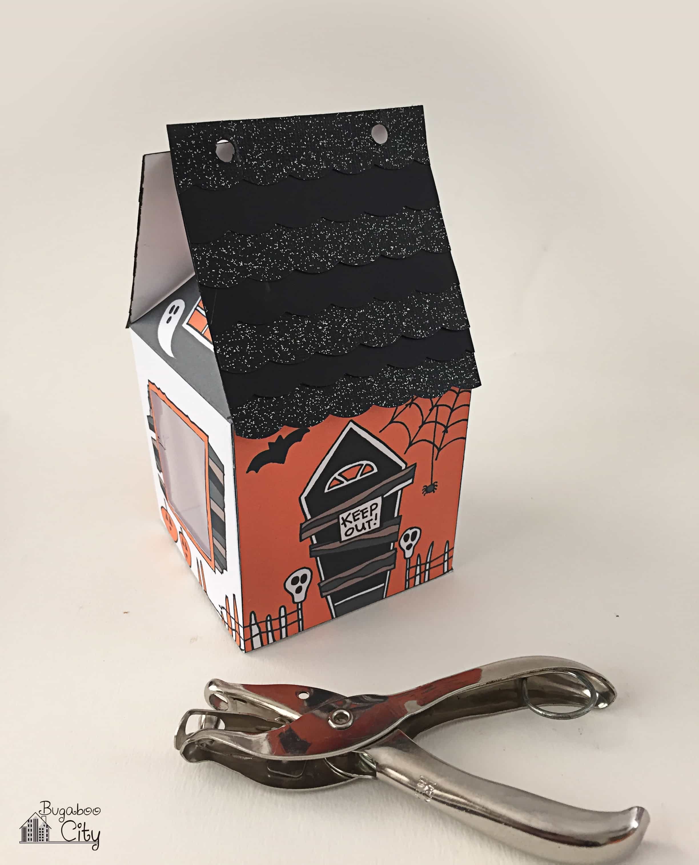 DIY Halloween Haunted House Treat Box - Crafting Cheerfully