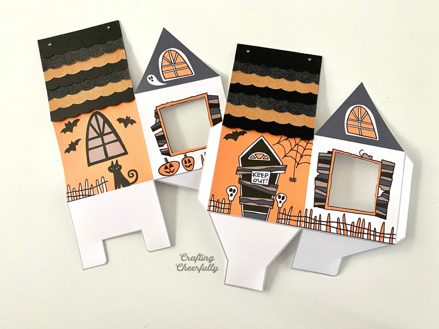 DIY Halloween Haunted House Treat Box - Crafting Cheerfully