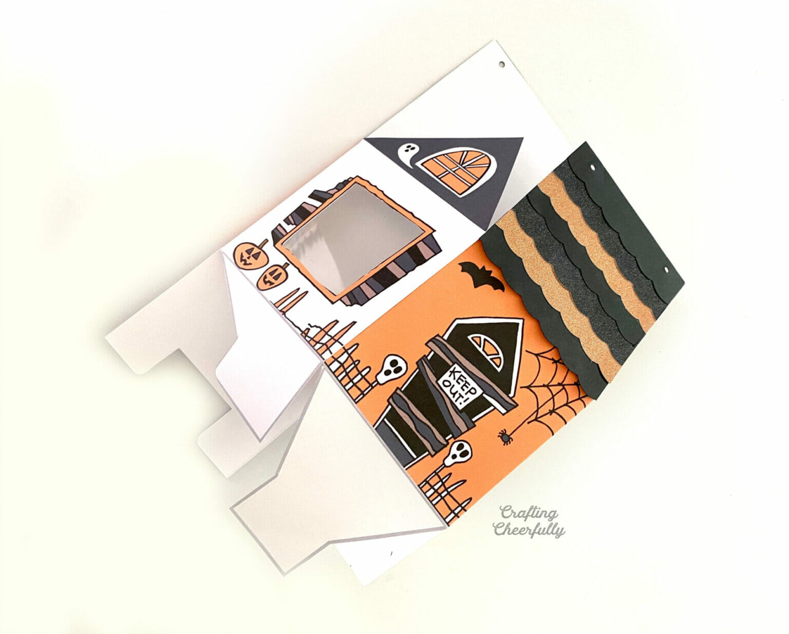 DIY Halloween Haunted House Treat Box - Crafting Cheerfully