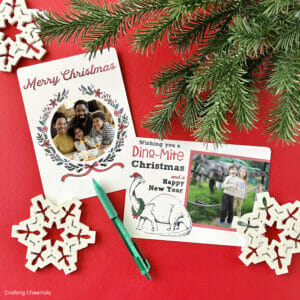 DIY Holiday Photo Cards - 2 Free Printable Designs! - Crafting Cheerfully