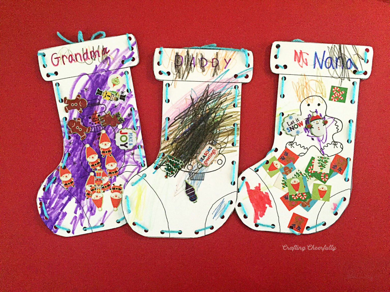 Christmas Stocking Craft for Kids - Crafting Cheerfully