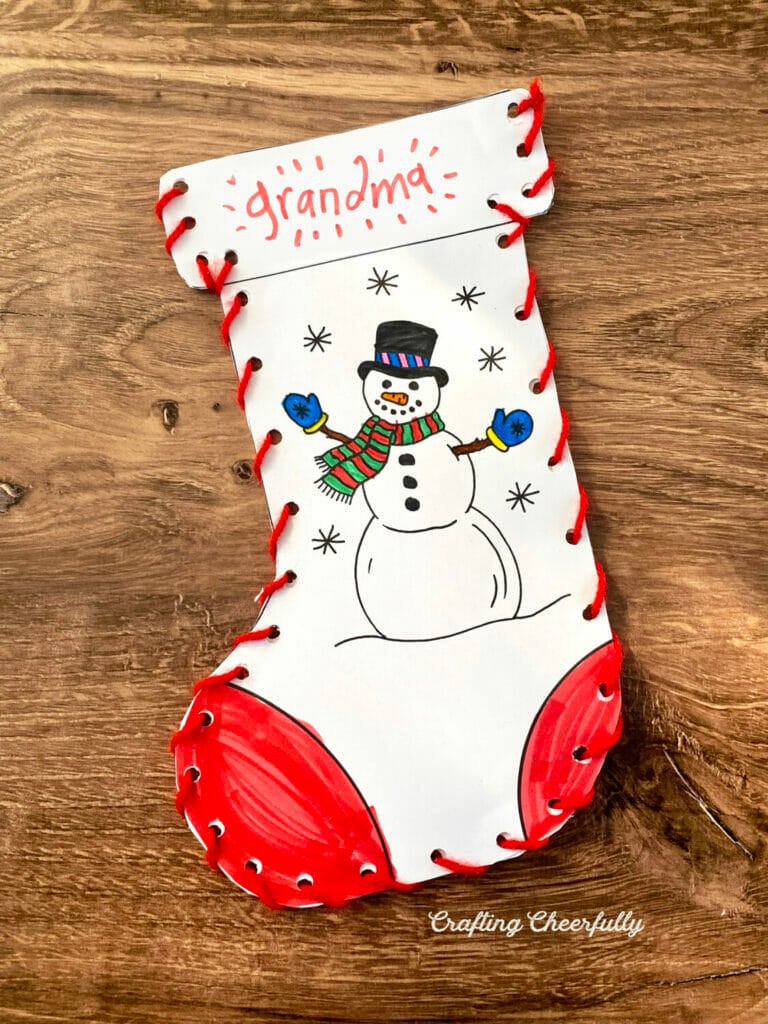 Christmas Stocking Craft for Kids - Crafting Cheerfully