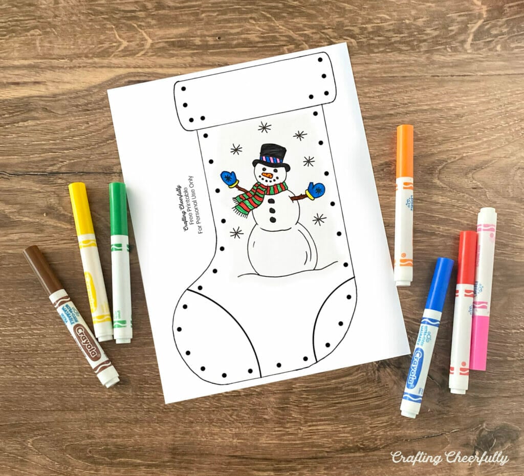 Christmas Stocking Craft for Kids - Crafting Cheerfully