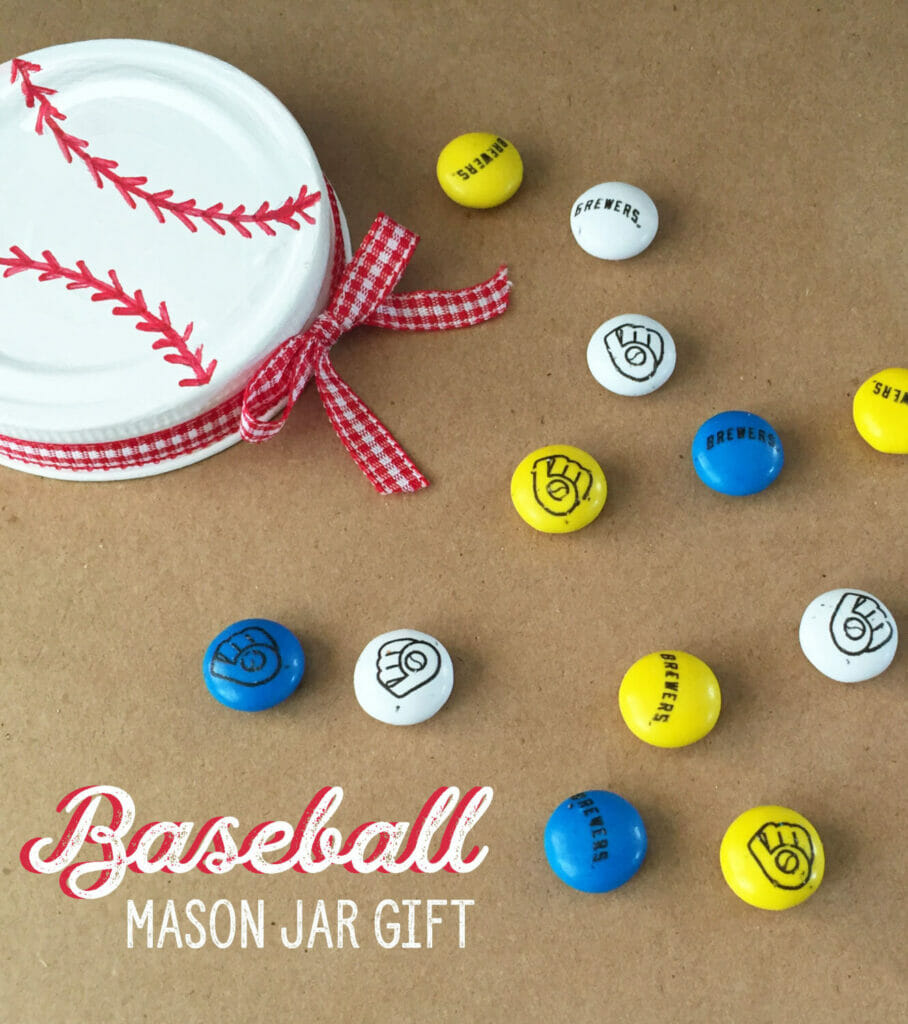 DIY Baseball Mason Jar Gift - Crafting Cheerfully