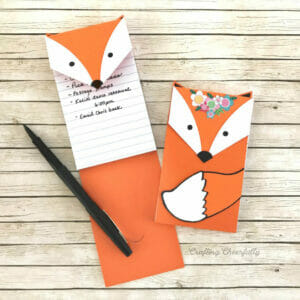 DIY Fox Notepad - Free Pattern and Cut File - Crafting Cheerfully
