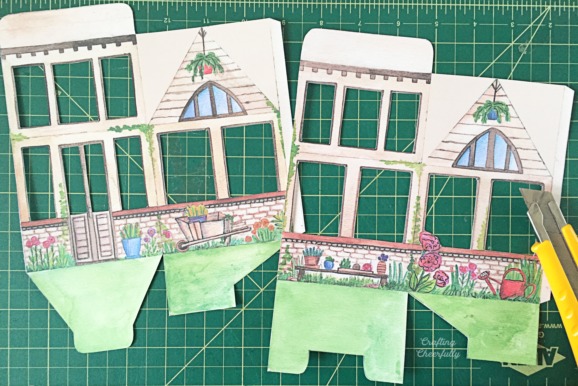 Printable Springtime Greenhouse Gift Box - Crafting Cheerfully