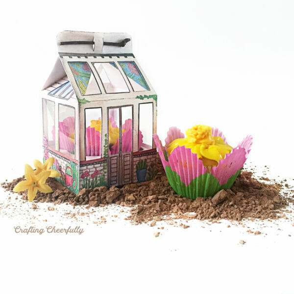 Printable Springtime Greenhouse Gift Box - Crafting Cheerfully