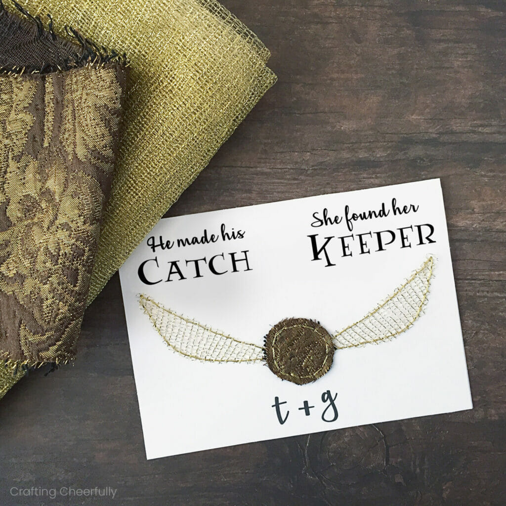 DIY Golden Snitch Wedding Card - Crafting Cheerfully