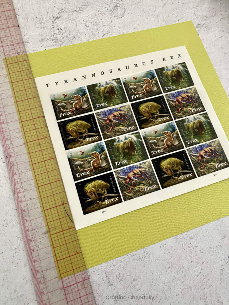 DIY Postage Stamp Wall Art - Crafting Cheerfully