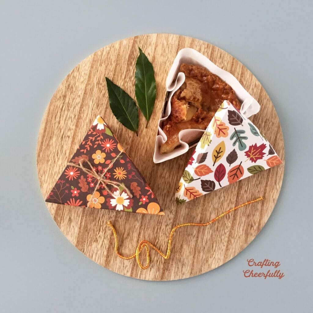 How to Make a Pie Slice Box for Thanksgiving - Crafting Cheerfully