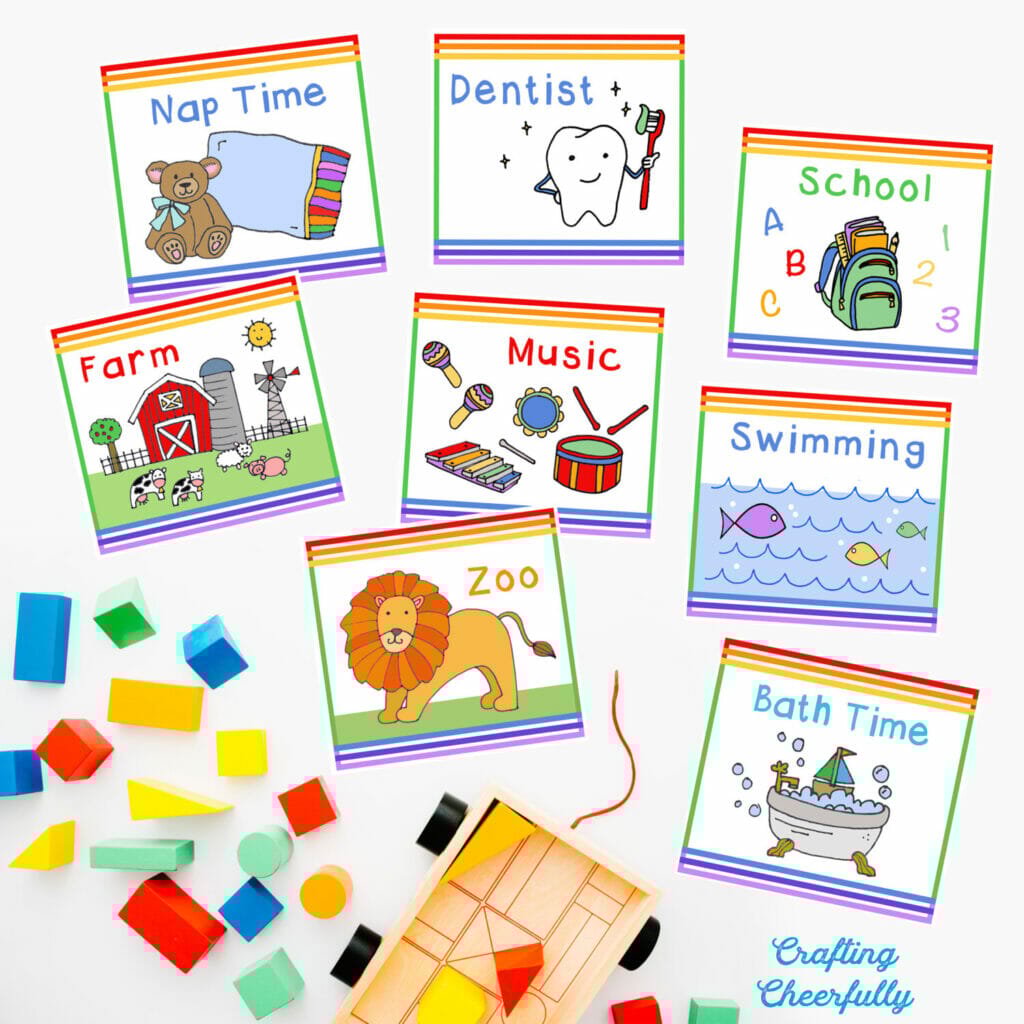 Visual Schedule Cards - Crafting Cheerfully