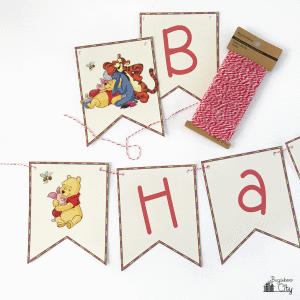 DIY Winnie the Pooh Birthday Banner - Crafting Cheerfully