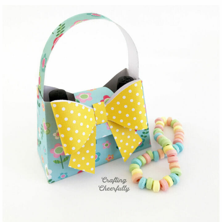 DIY Paper Purse Treat Box - Free SVG Cut File! - Crafting Cheerfully