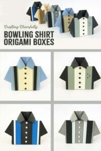 Bowling Shirt Origami Treat Boxes - Crafting Cheerfully