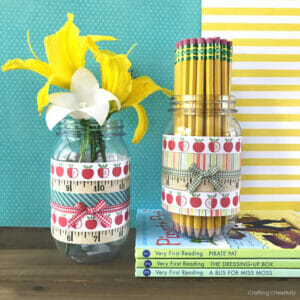 DIY Mason Jar Pencil Holder - Crafting Cheerfully