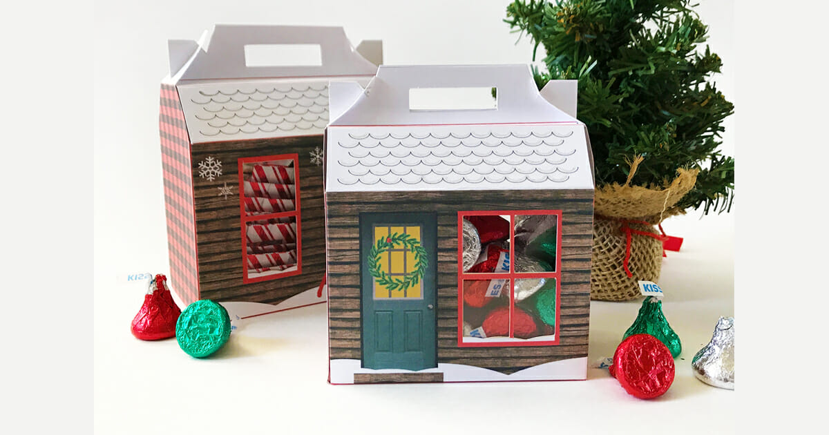 Cozy Cabin Treat Boxes - Printables - Crafting Cheerfully