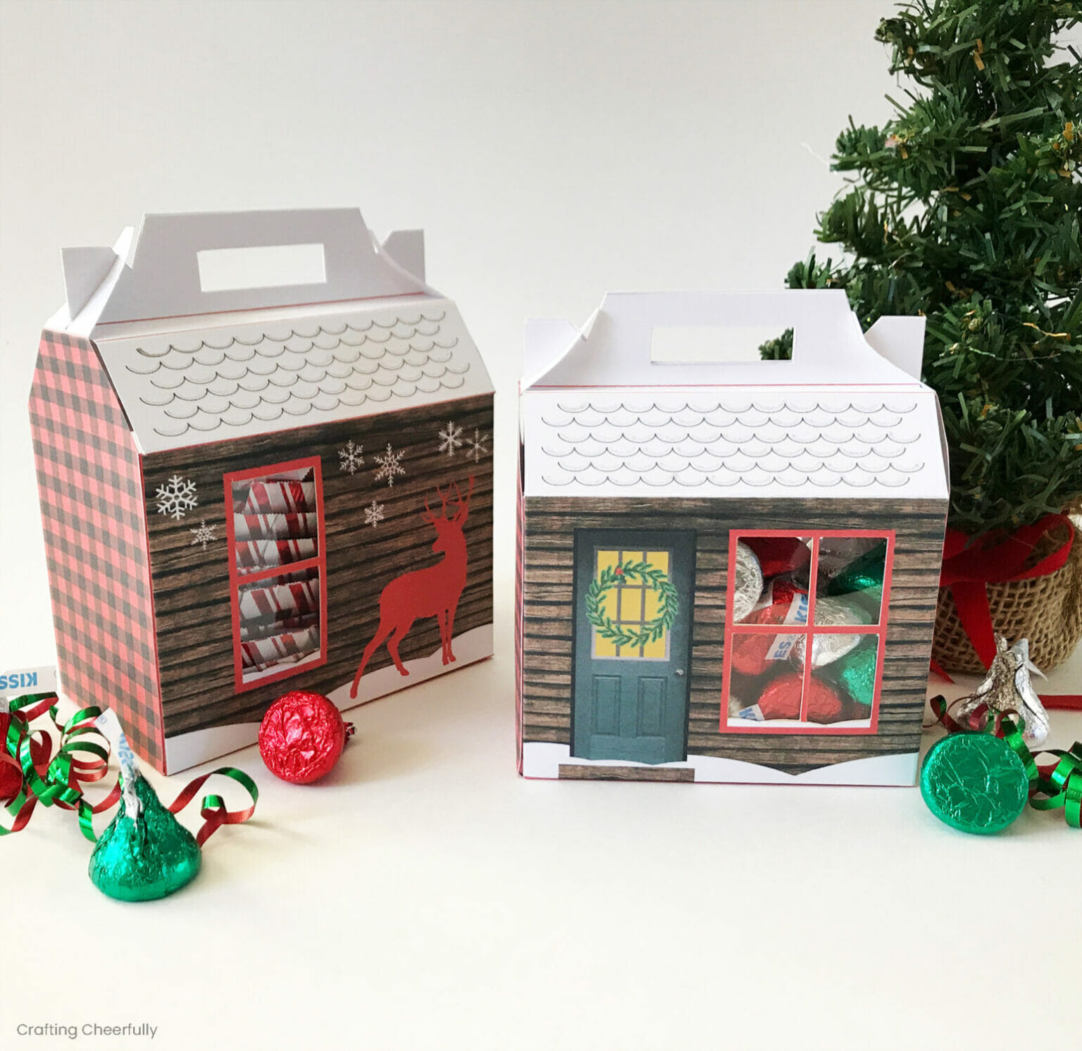 Cozy Cabin Treat Boxes - Printables - Crafting Cheerfully