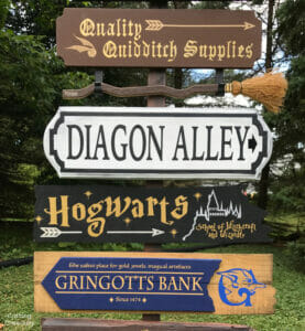 How to make a DIY Harry Potter Directional Sign for a wedding or party