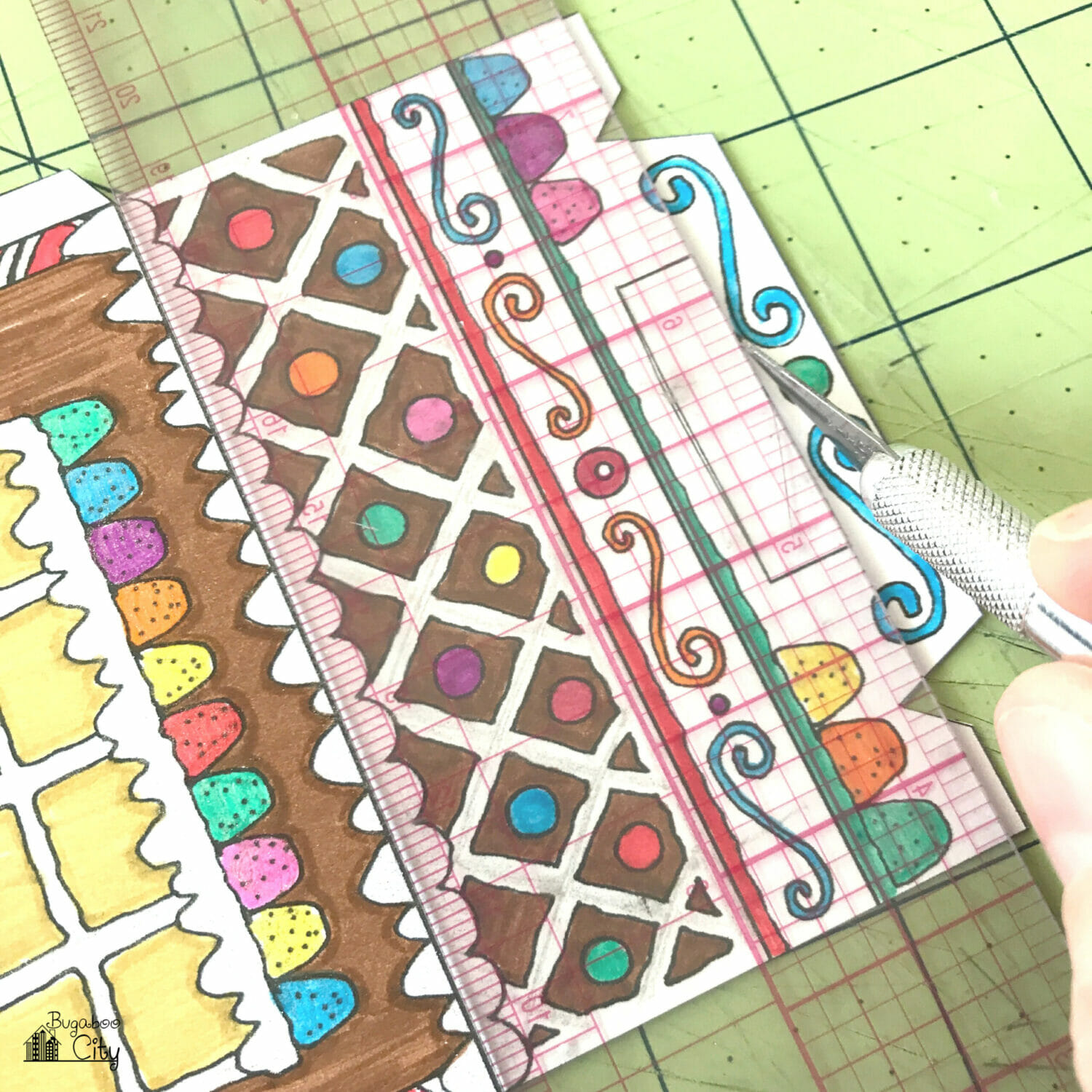 Color-Your-Own Gingerbread House Treat Box - Crafting Cheerfully