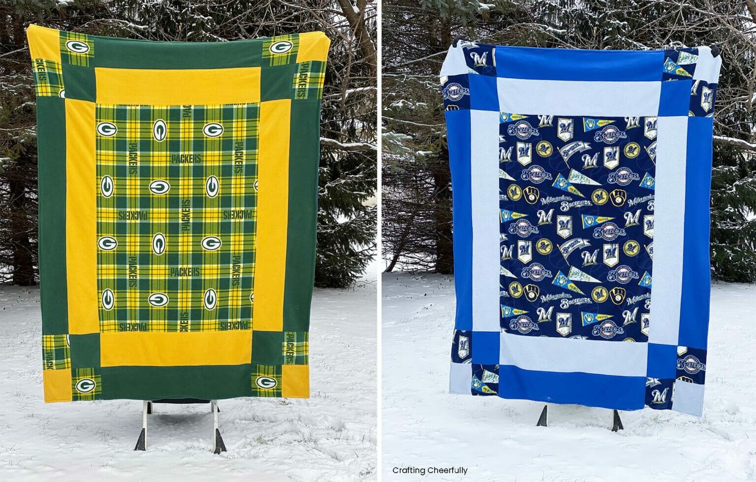 DIY Reversible Fleece Quilt Pattern - Crafting Cheerfully