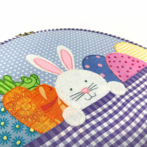 Easter Bunny Embroidery Hoop Art - Free Pattern - Crafting Cheerfully
