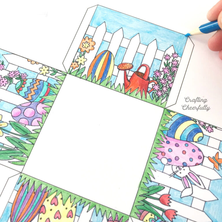 Color-Your-Own Easter Basket - Free Printable - Crafting Cheerfully