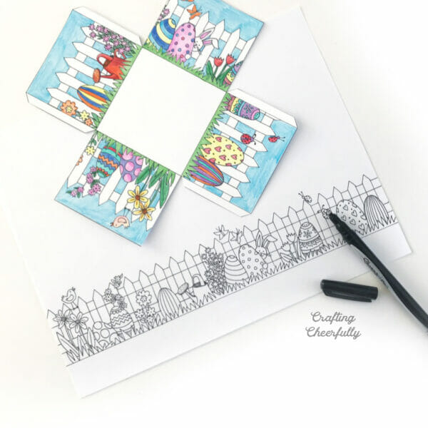 Color-Your-Own Easter Basket - Free Printable - Crafting Cheerfully