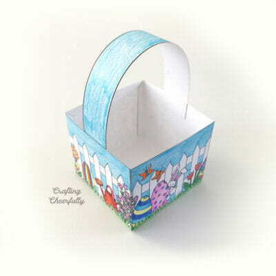 Color-Your-Own Easter Basket - Free Printable - Crafting Cheerfully