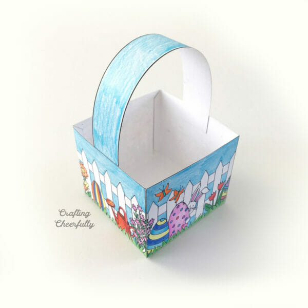 Color-Your-Own Easter Basket - Free Printable - Crafting Cheerfully