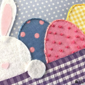 Easter Bunny Embroidery Hoop Art - Free Pattern - Crafting Cheerfully