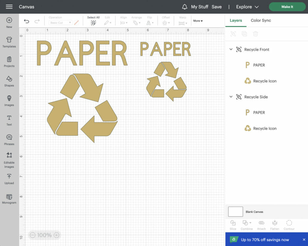 DIY Recycle Bin with Adhesive Foil - Crafting Cheerfully