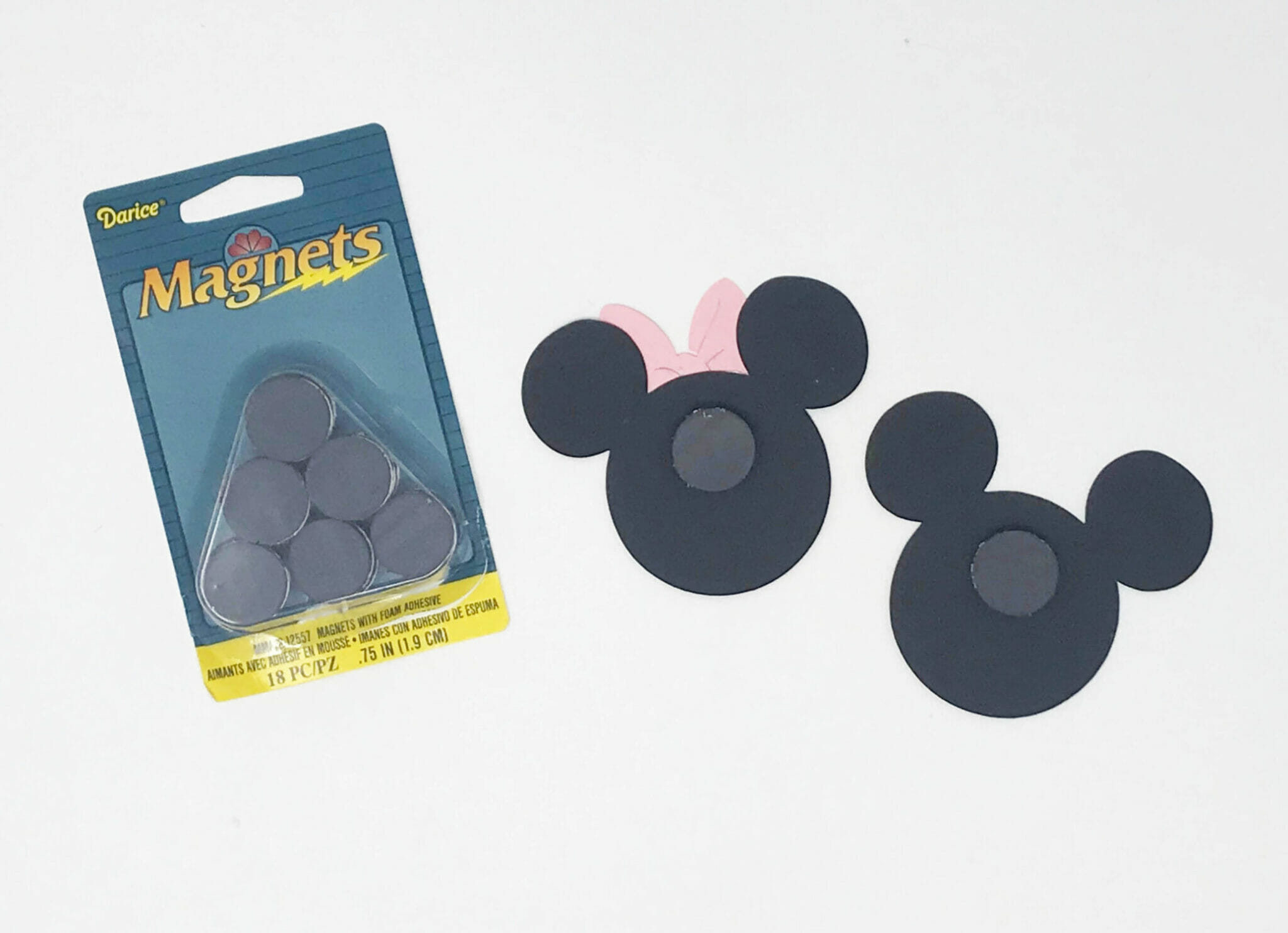 DIY Mickey and Minnie Mouse Photo Magnets - Crafting Cheerfully
