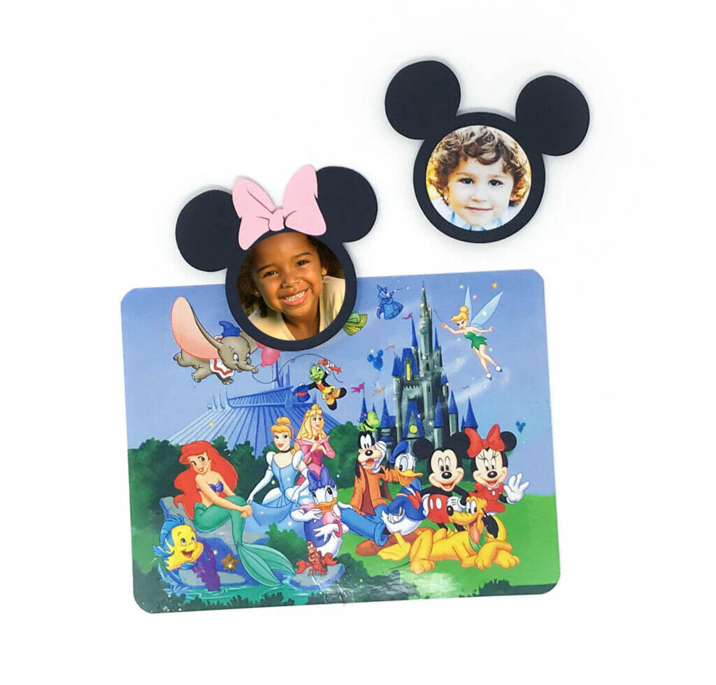 DIY Mickey and Minnie Mouse Photo Magnets - Crafting Cheerfully