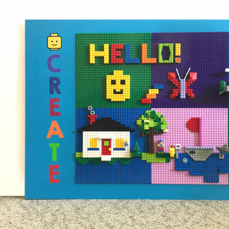 How to Make a LEGO Wall and DIY Makerspace! - Crafting Cheerfully
