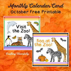 Free Monthly Calendar Card - Crafting Cheerfully