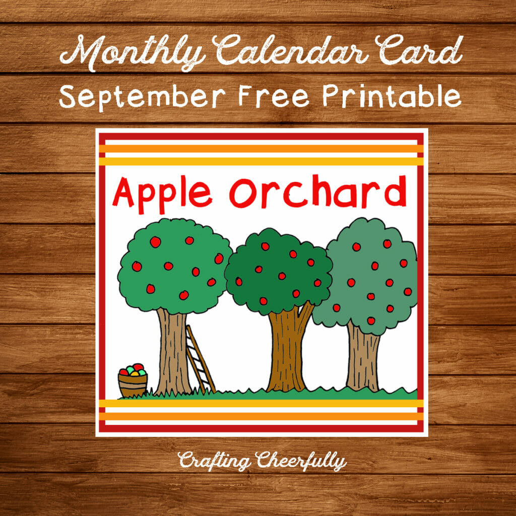 Free Monthly Calendar Card - Crafting Cheerfully