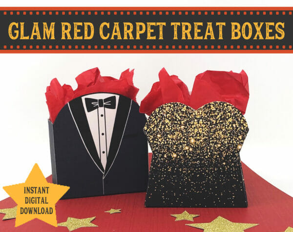 DIY Glam Red Carpet Treat Boxes - Crafting Cheerfully